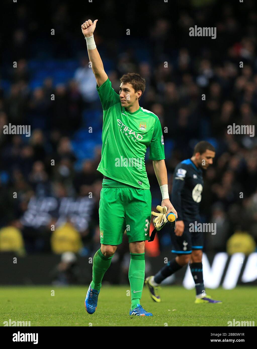 Manchester City goalkeeper Costel Pantilimon celebrates victory after ...