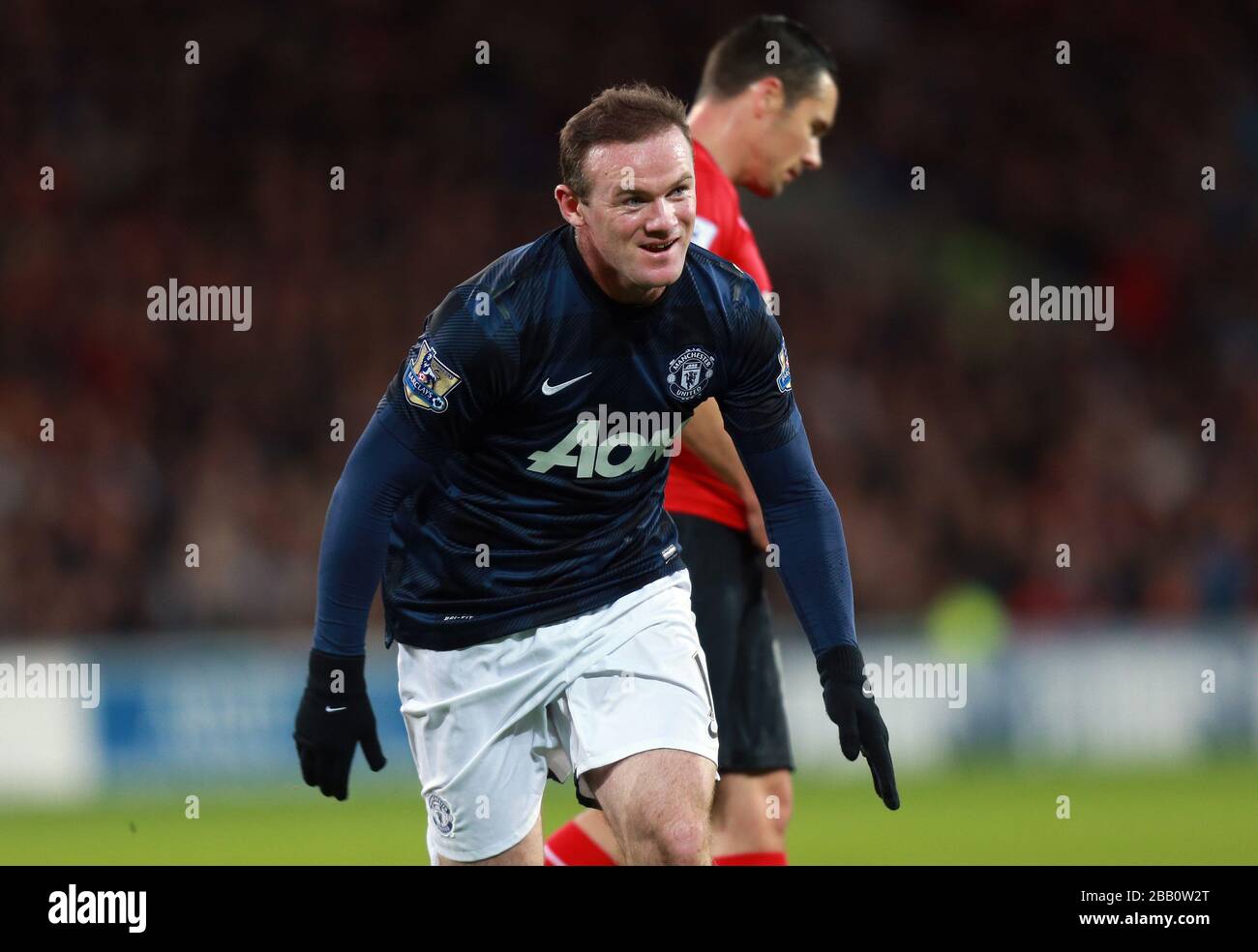 Manchester United's Wayne Rooney celebrates scoring first goal Stock ...