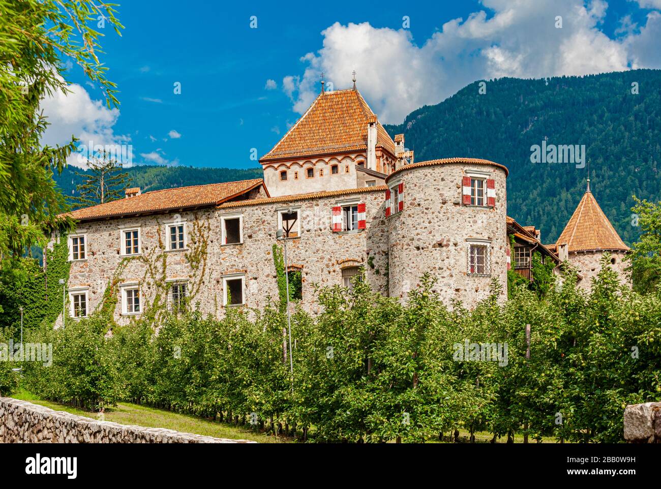 Italy South Tyrol - Merano - Maia Alta - Planta Greifen Castle Stock ...