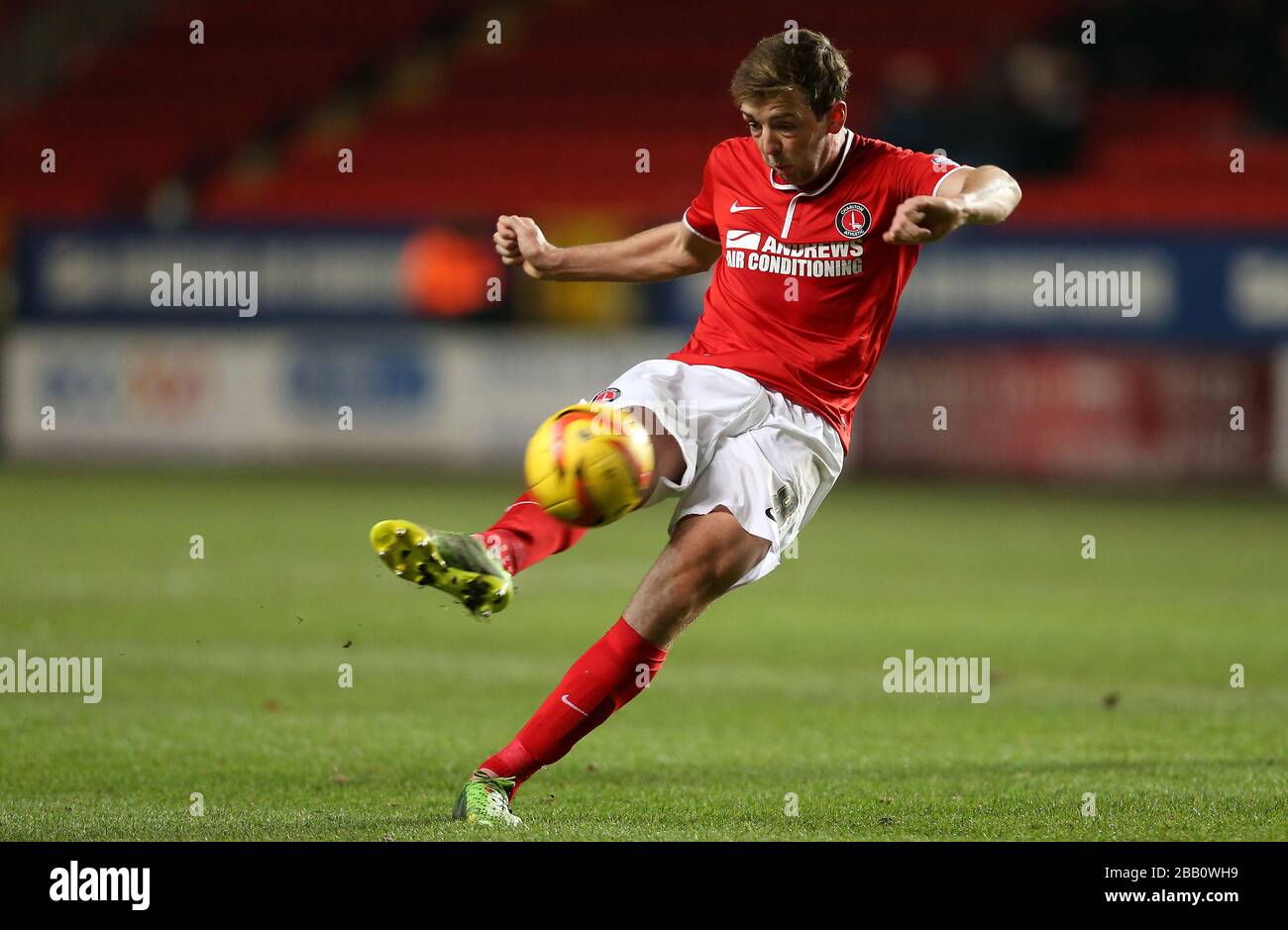 Charlton Athletic's Dale Stephens scores the opening goal of the match ...