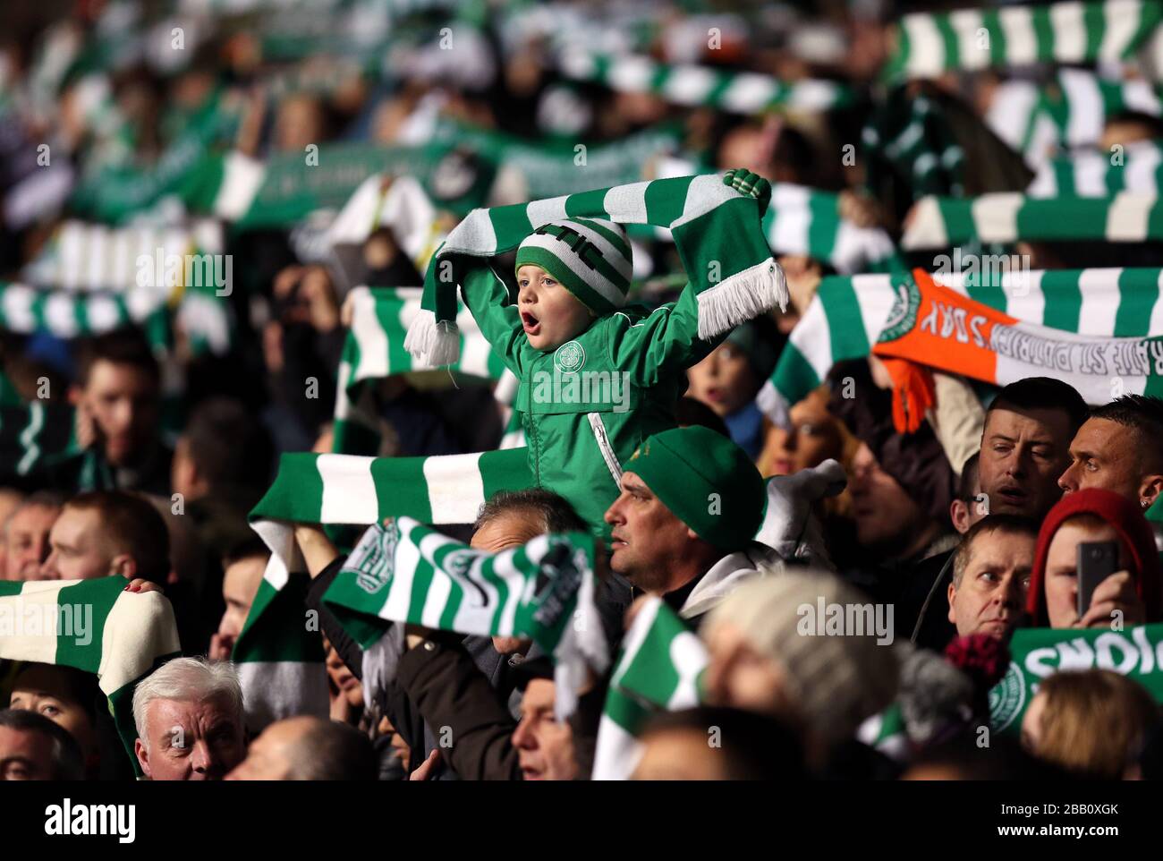 Celtic fans in the stands Stock Photo - Alamy