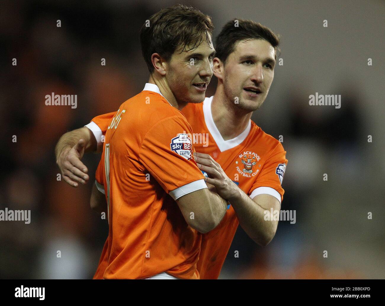 Blackpool's Dan Gosling celebrates scoring the second goal against ...