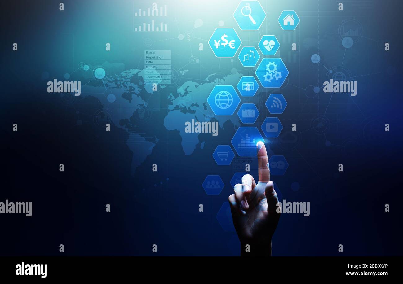 Business intelligence, Data analysis dashboard with icons charts and ...