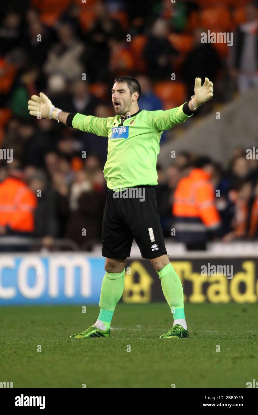 Goalkeeper Matthew Gilks, Blackpool Stock Photo - Alamy