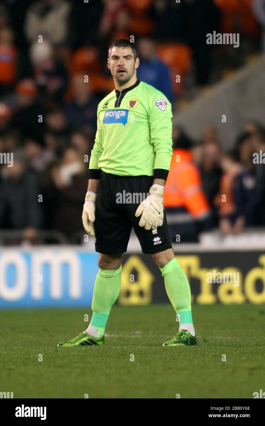 Goalkeeper Matthew Gilks, Blackpool Stock Photo - Alamy
