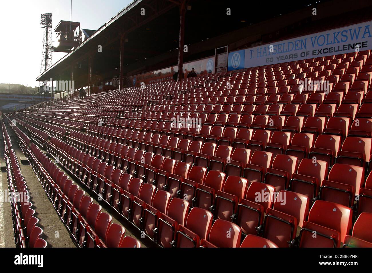 A general view of seating at oakwell stadium hi-res stock photography ...