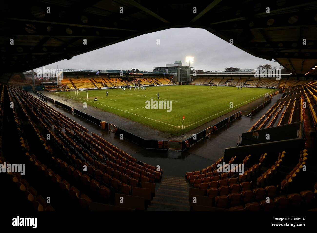A view from the stands of the Almondvale Stadium Stock Photo - Alamy