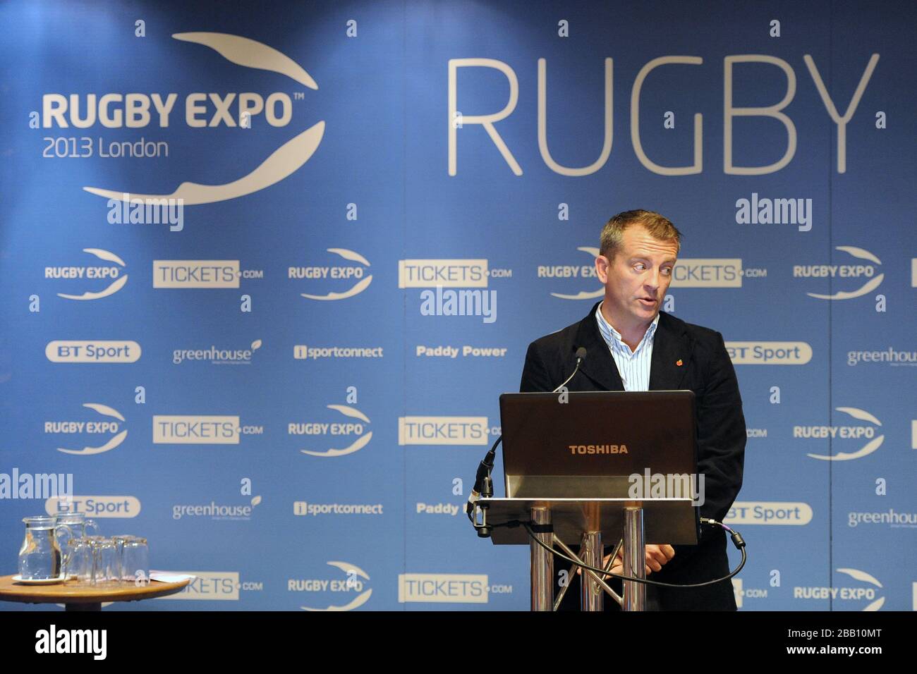 Stuart Armstrong, RFU during a Plenary session on Day 2 of Rugby Expo ...