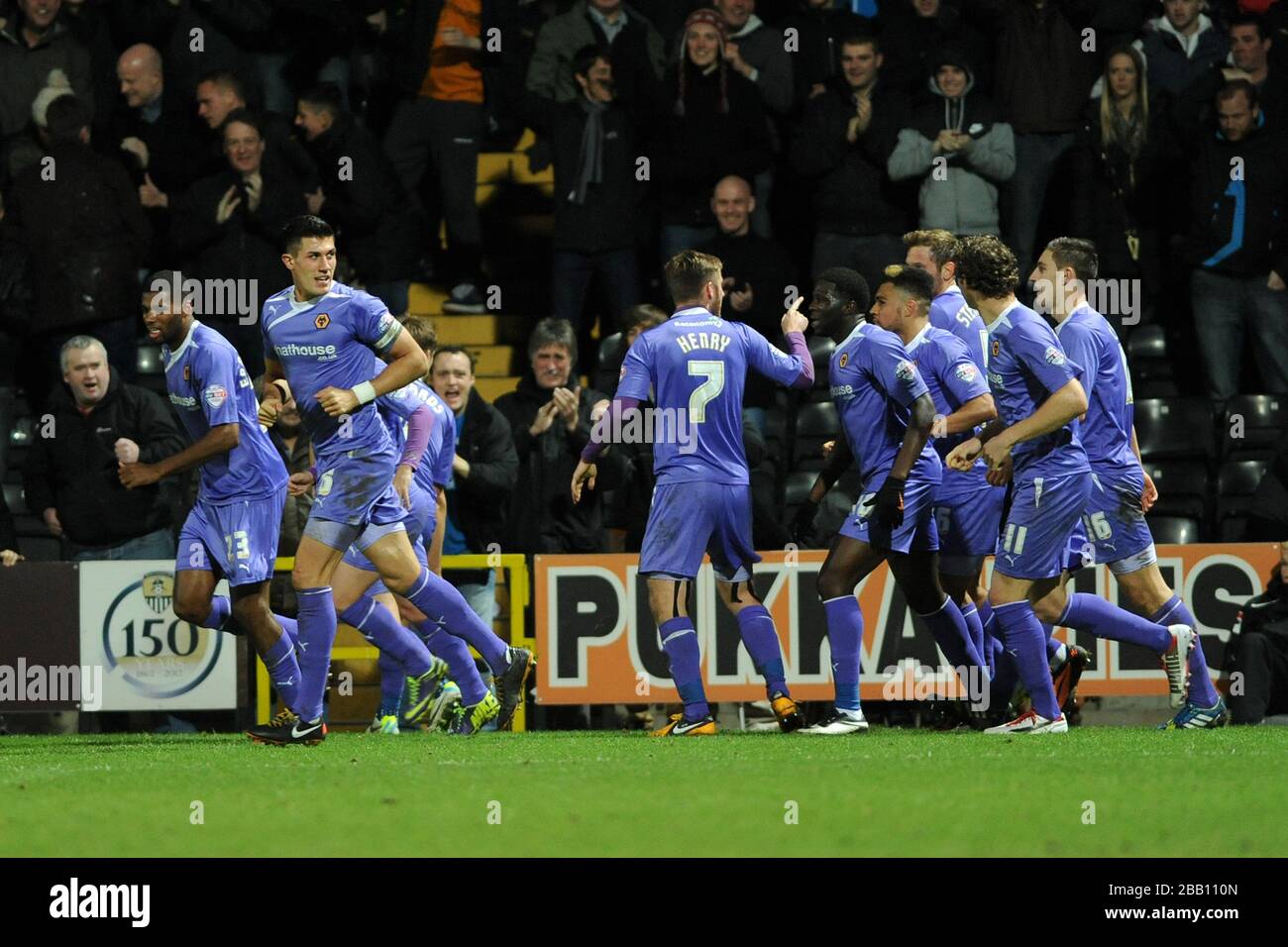 Wolverhampton wanderers players celebrate hi-res stock photography and ...