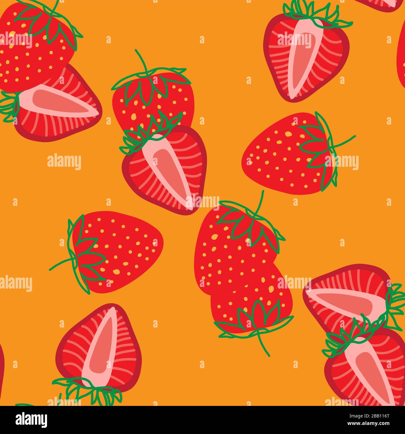 Vector seamless pattern of Strawberrys, design colorful abstract ...