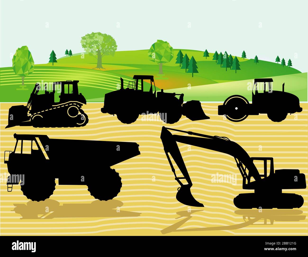 Road excavation Stock Vector Images - Alamy