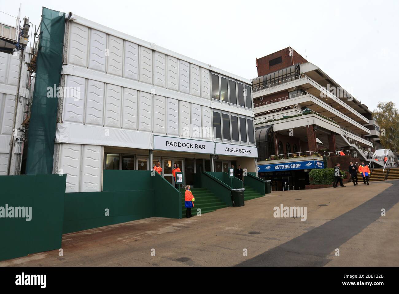 General view of the entrance to the Paddock bar and Arkle boxes at ...