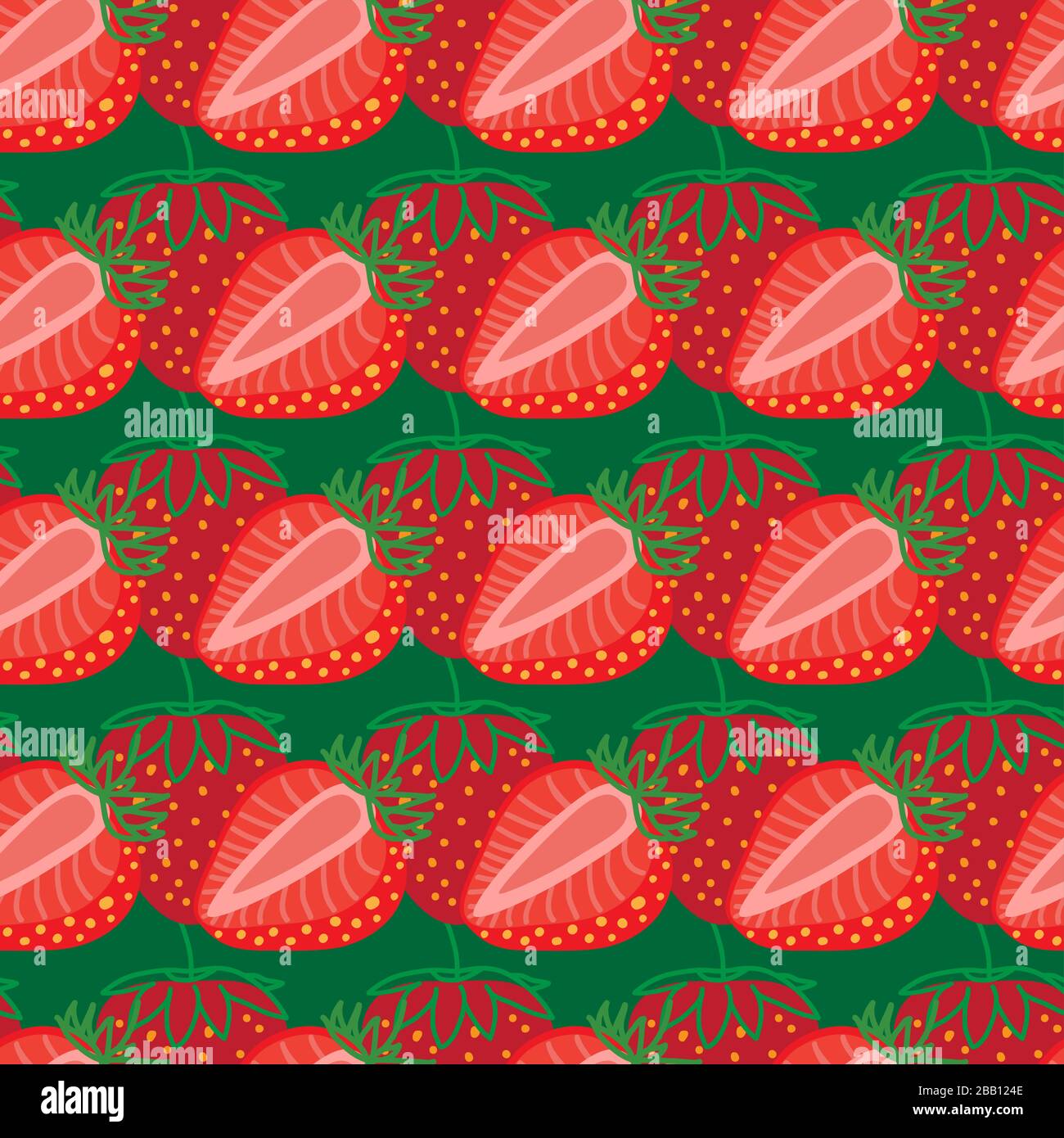 Vector seamless pattern of Strawberrys, design colorful abstract ...