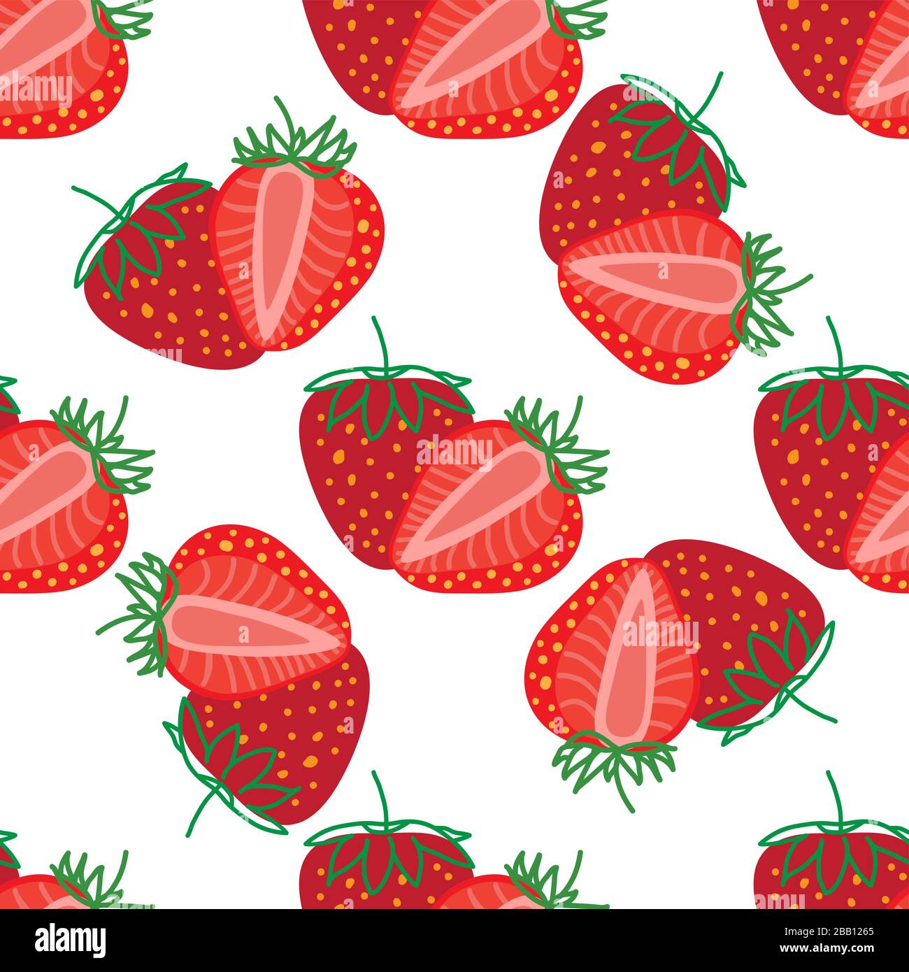 Vector seamless pattern of Strawberrys, design colorful abstract ...
