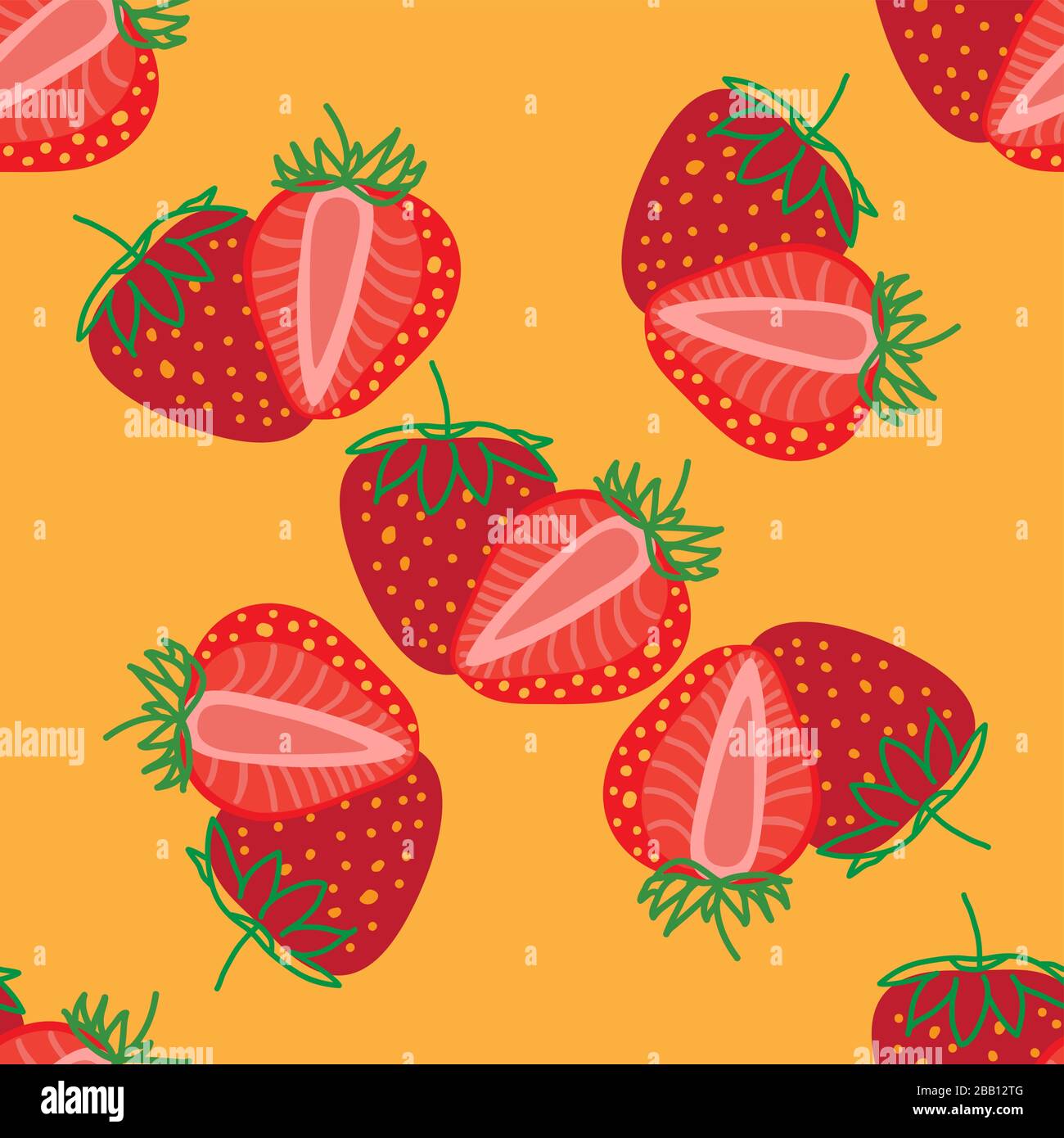 Vector seamless pattern of Strawberrys, design colorful abstract ...