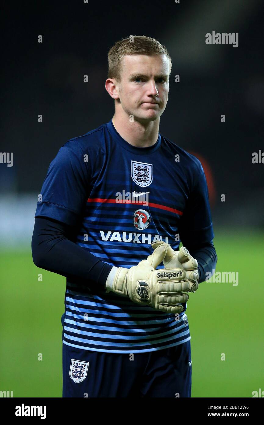 George Long, England goalkeeper Stock Photo - Alamy