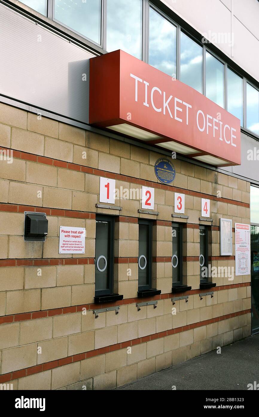 General view of the ticket office at The Matchroom Stadium home of ...