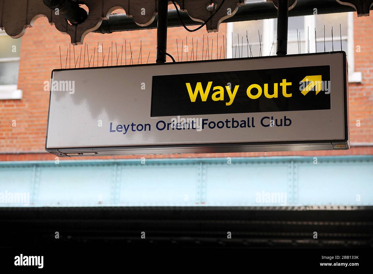 A London Underground sign for Leyton Orient Football Club Stock Photo ...