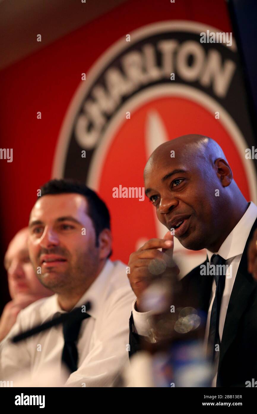 Sasa Ilic (left) and Richard Rufus at Charlton Athletic Football Clubs ...