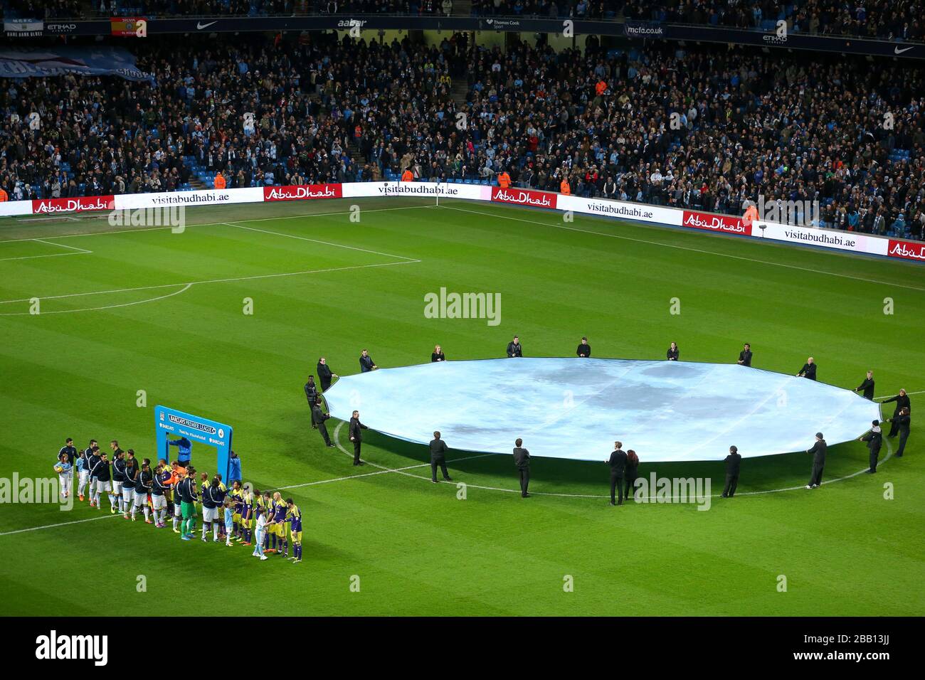 The two teams line-up before kick-off Stock Photo - Alamy