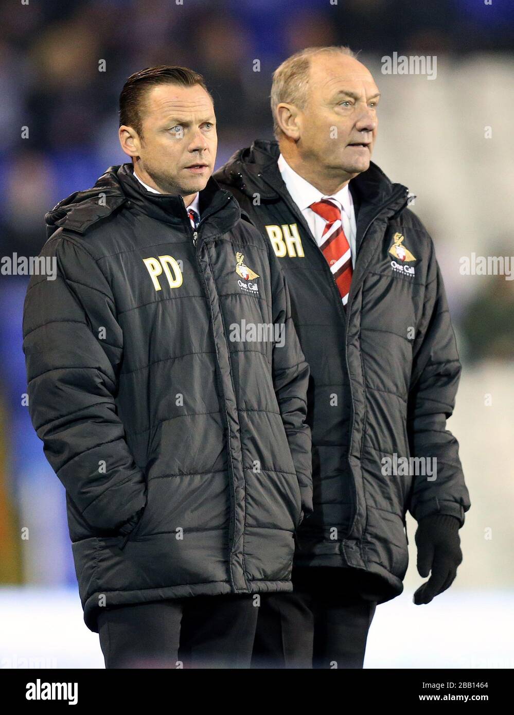 Doncaster rovers assistant manager brian left manager paul dickov hi ...