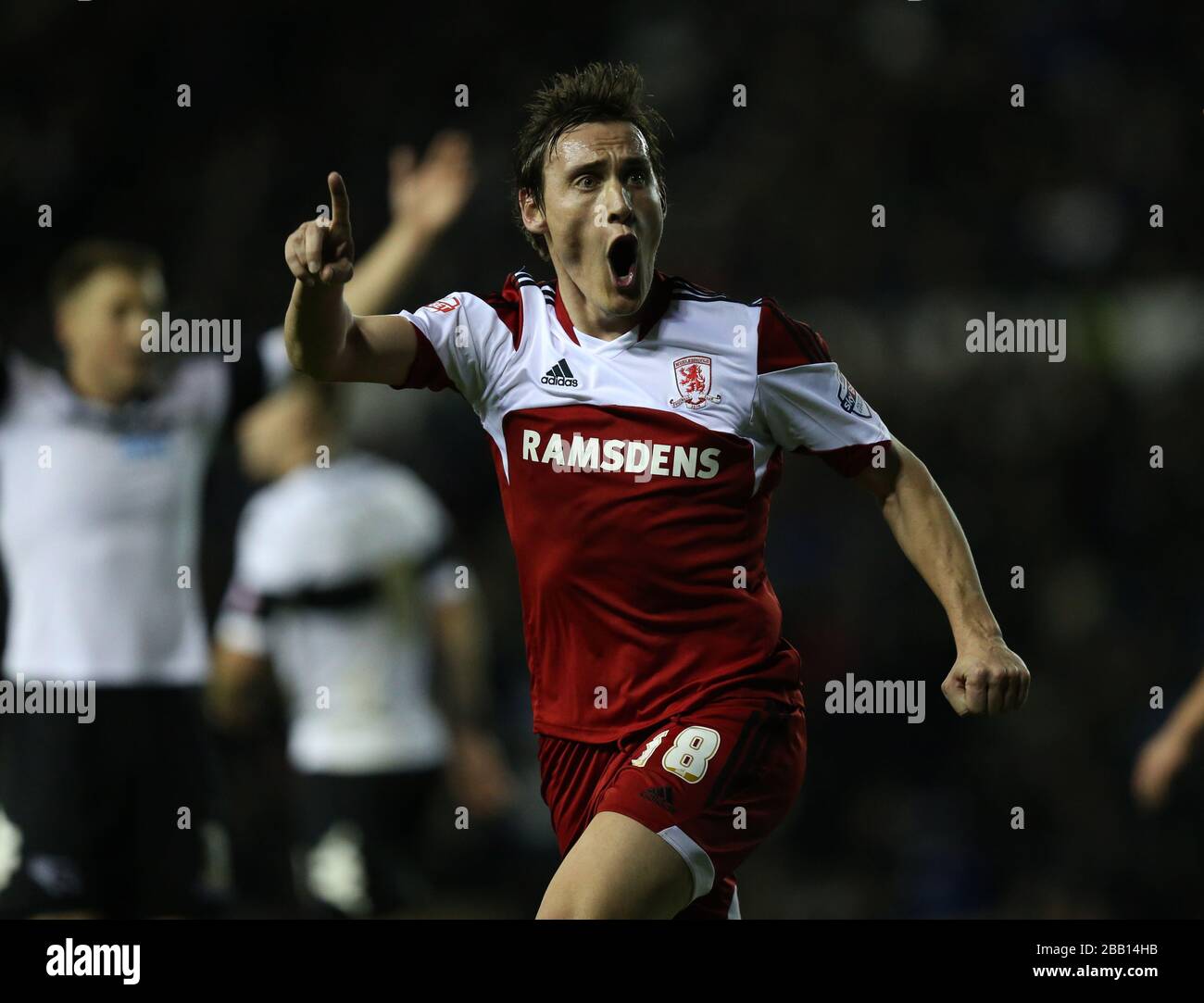Middlesbrough's Dean Whitehead celebrates scoring their first goal ...