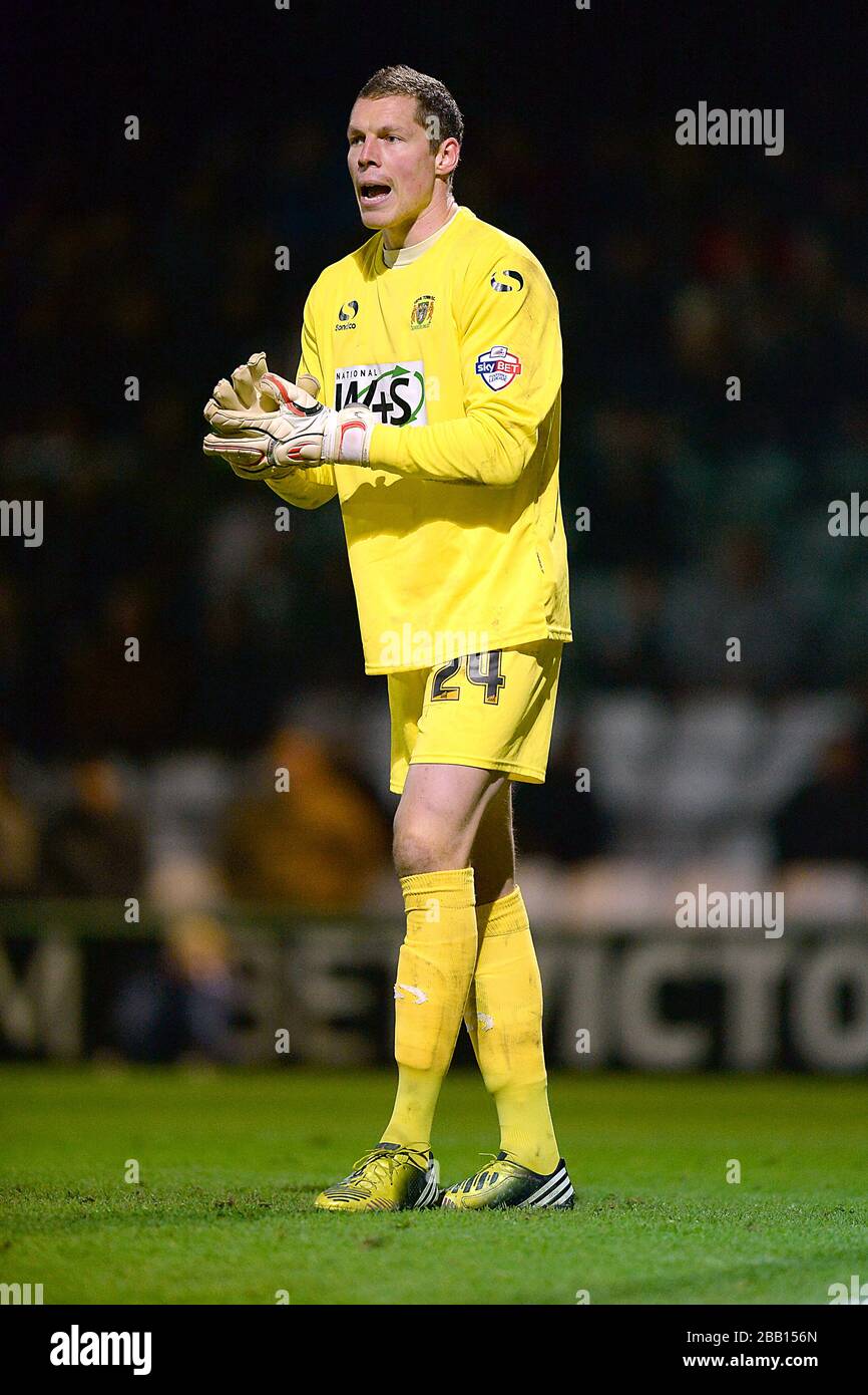 Goalkeeper Chris Dunn , Yeovil Town Stock Photo - Alamy