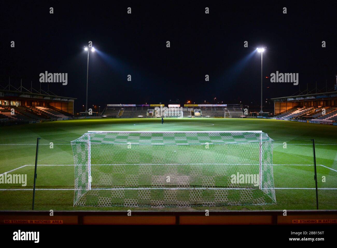 General view of the pitch at Huish Park Stock Photo - Alamy