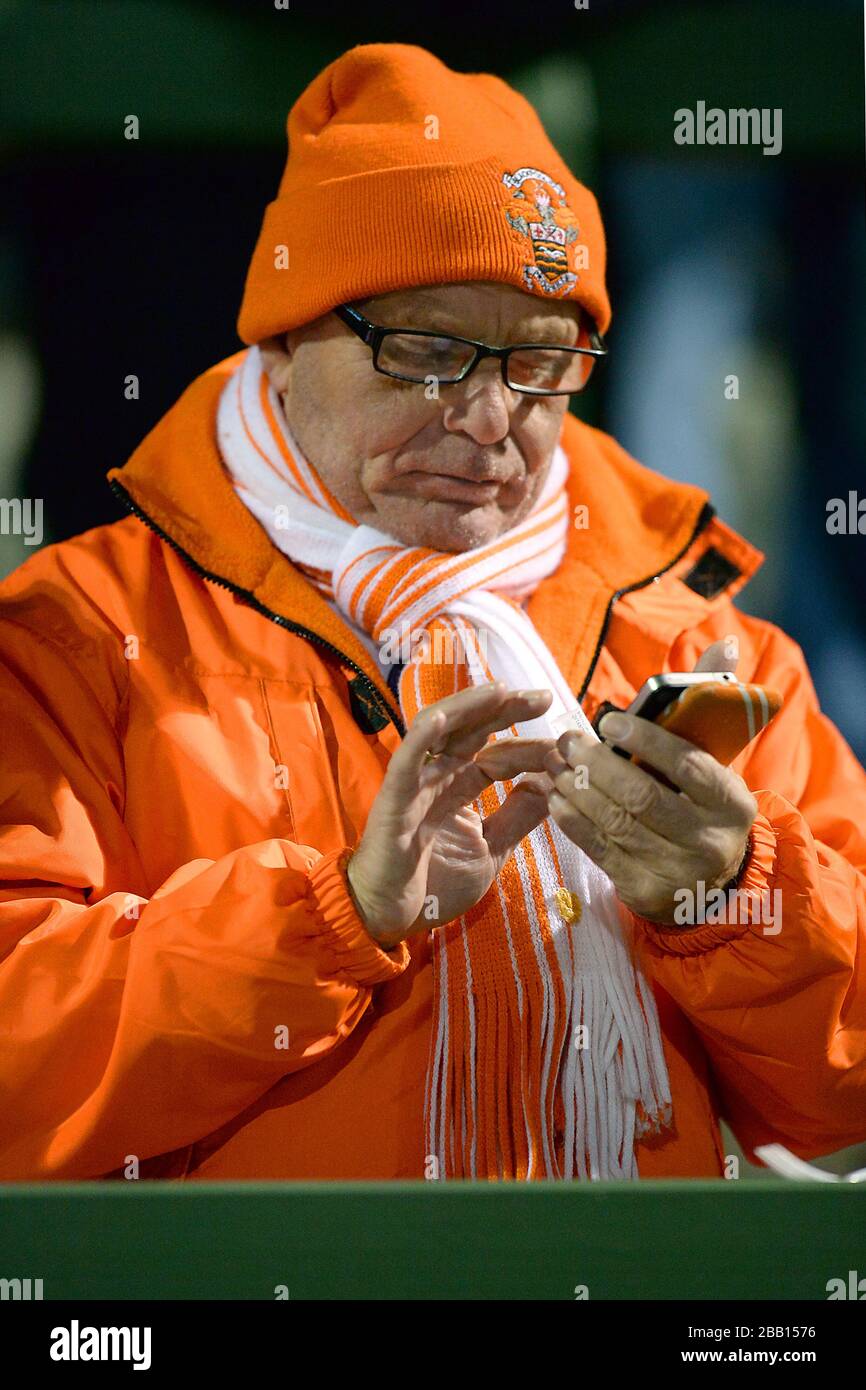 Blackpool fans in stands hi-res stock photography and images - Alamy