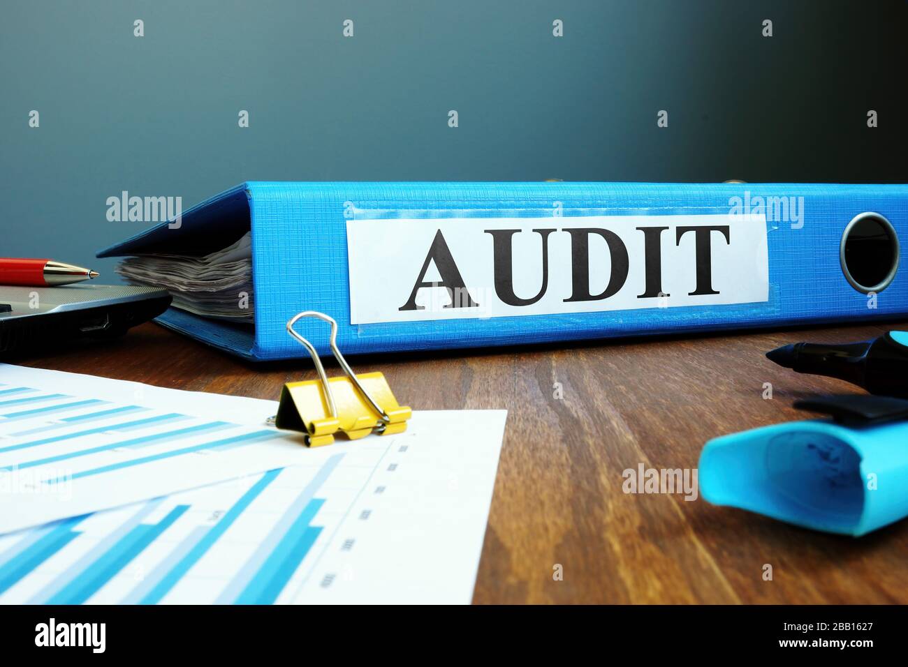 Folder with internal company audit report Stock Photo - Alamy