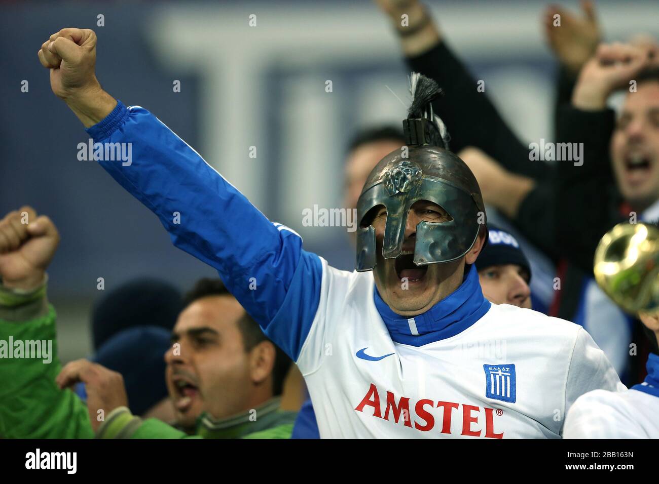 Greece fans in the stands show support for their team Stock Photo - Alamy