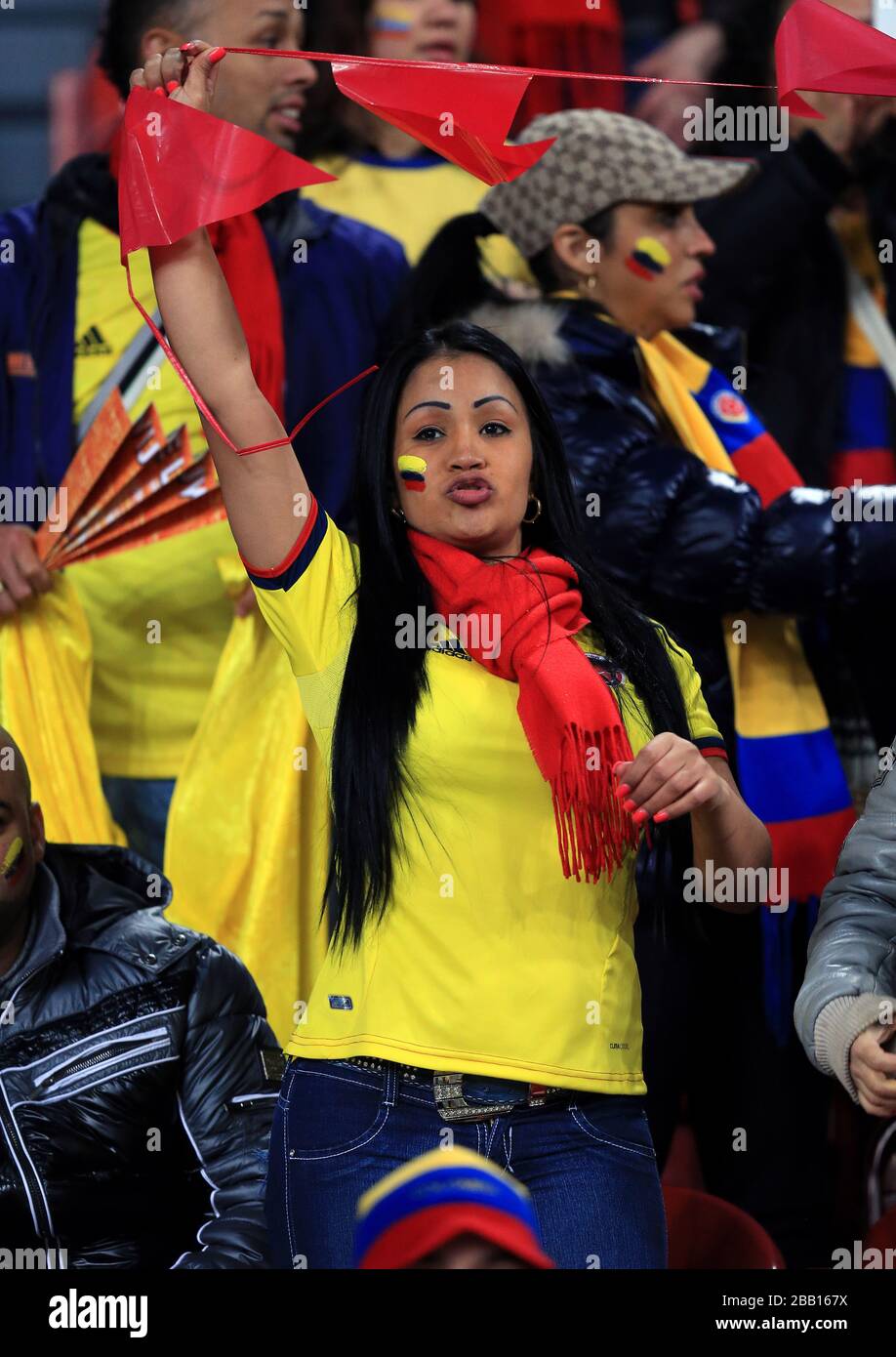 Colombia fans in the stands Stock Photo - Alamy