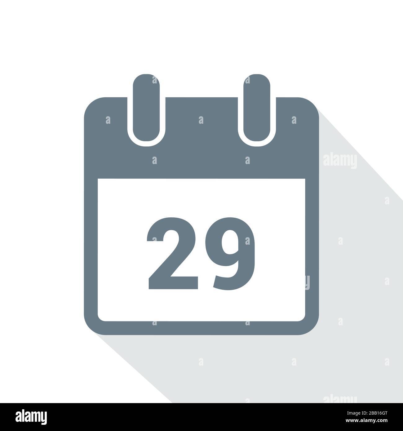 simple calendar icon 29 on white background vector illustration EPS10 ...