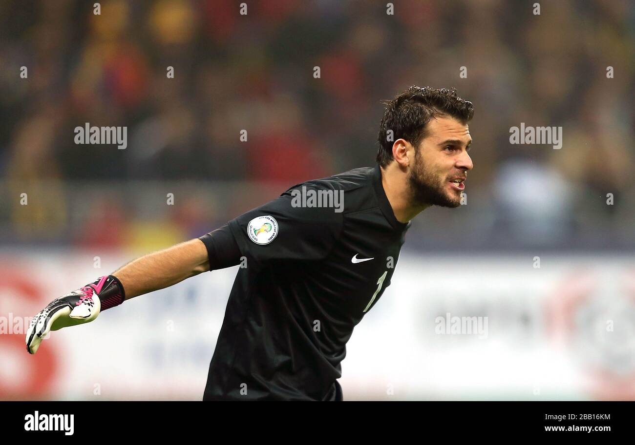 Greece goalkeeper Orestis Karnezis Stock Photo - Alamy