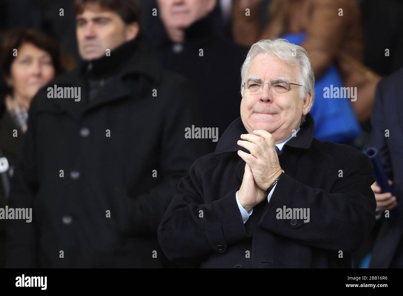 Everton chairman Bill Kenwright in the stands Stock Photo - Alamy