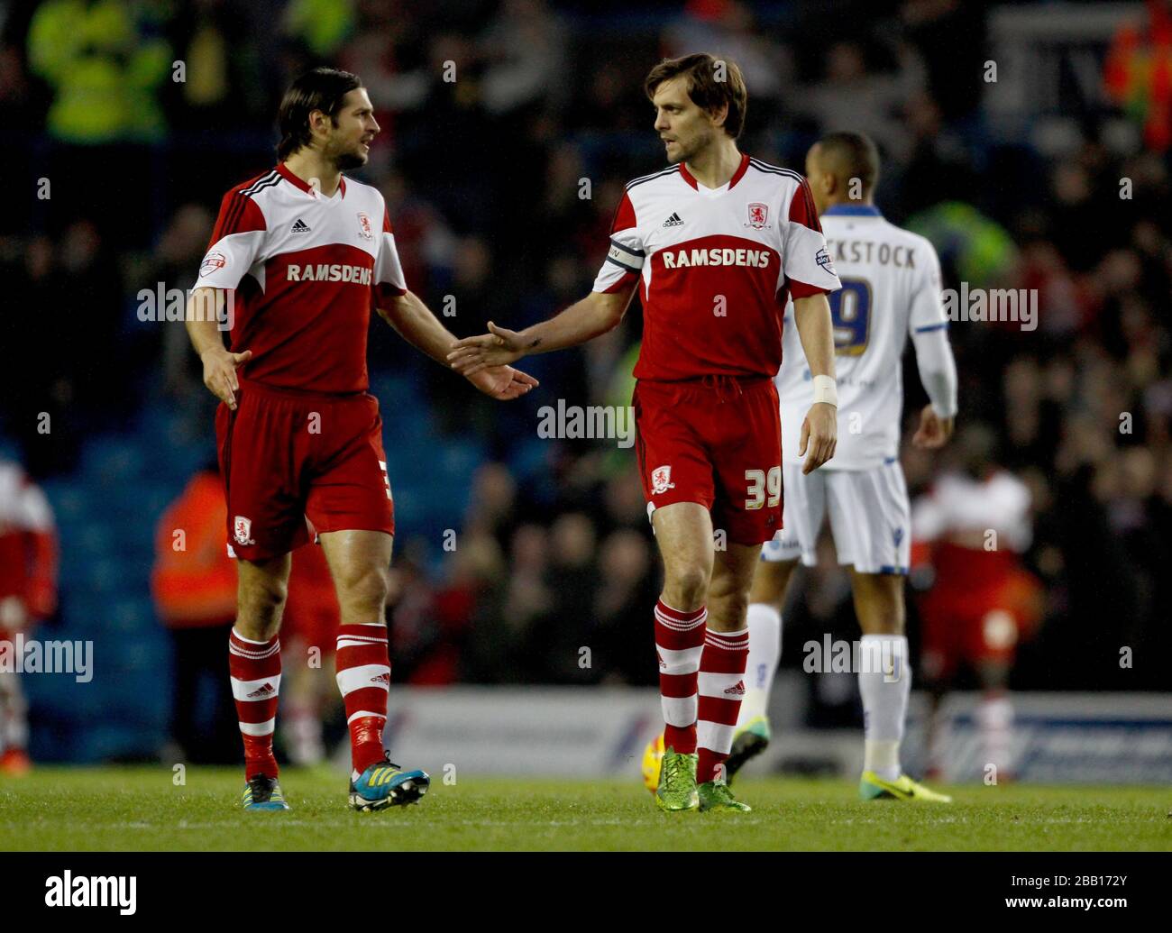 Middlesbrough's George Friend (left) and Jonathan Woodgate during the ...