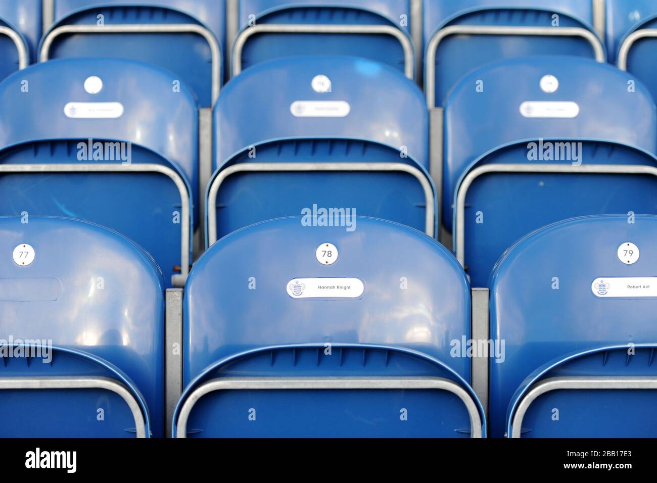 Queens Park Rangers seating at Loftus Road Stock Photo - Alamy