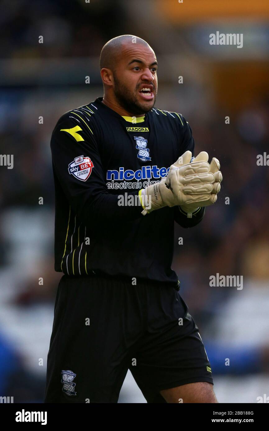 Birmingham City's goalkeeper Darren Randolph Stock Photo - Alamy