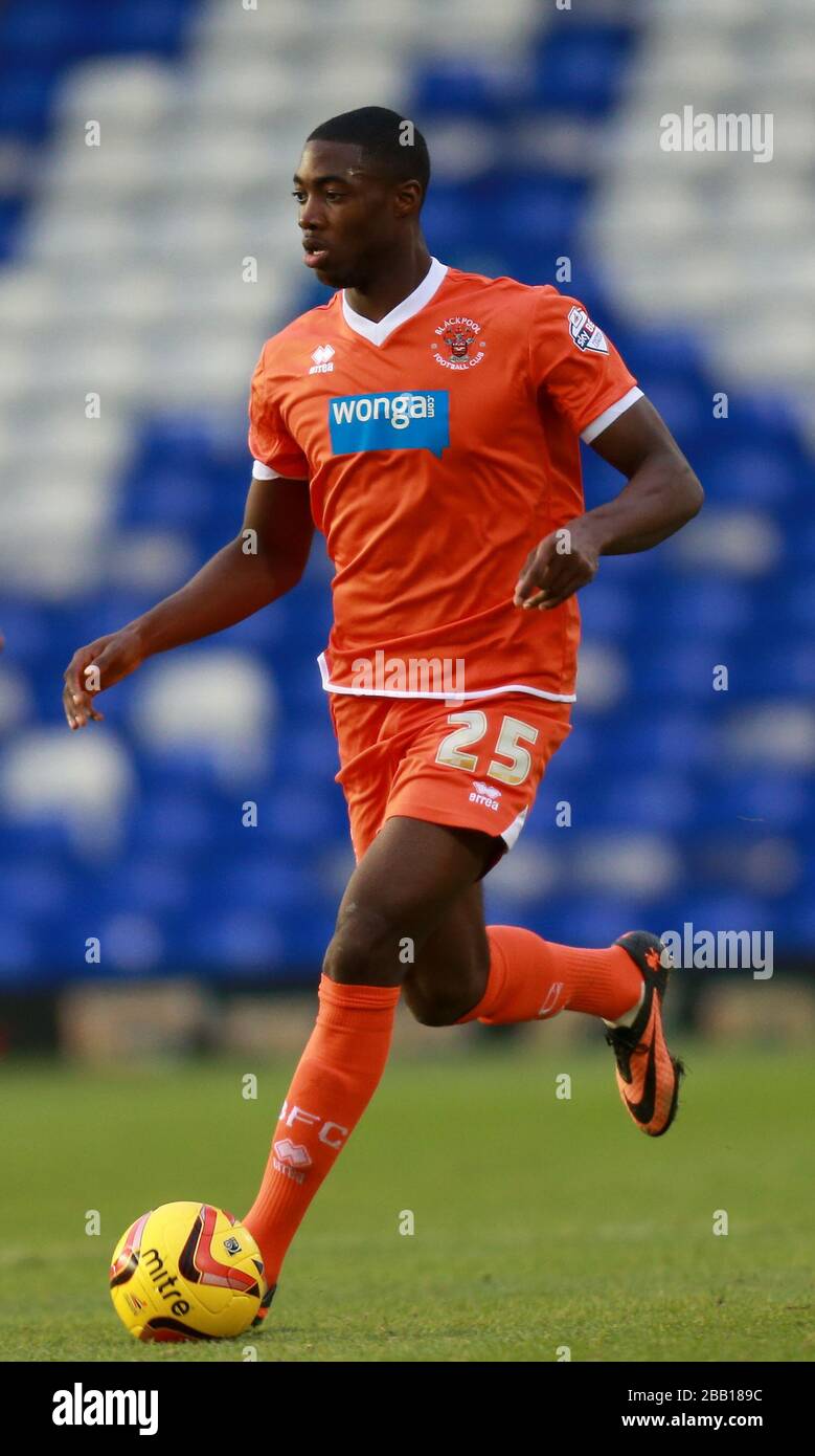 Blackpool's Tyler Blackett Stock Photo - Alamy