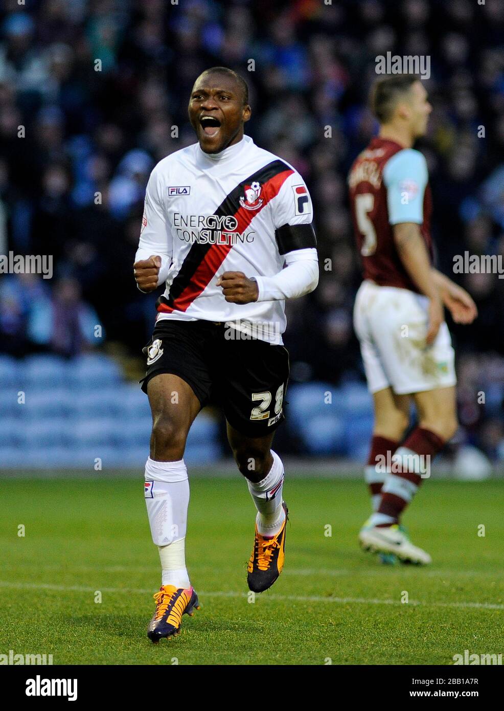 Bournemouth's Tokelo Rantie celebrates scoring their first goal of the ...