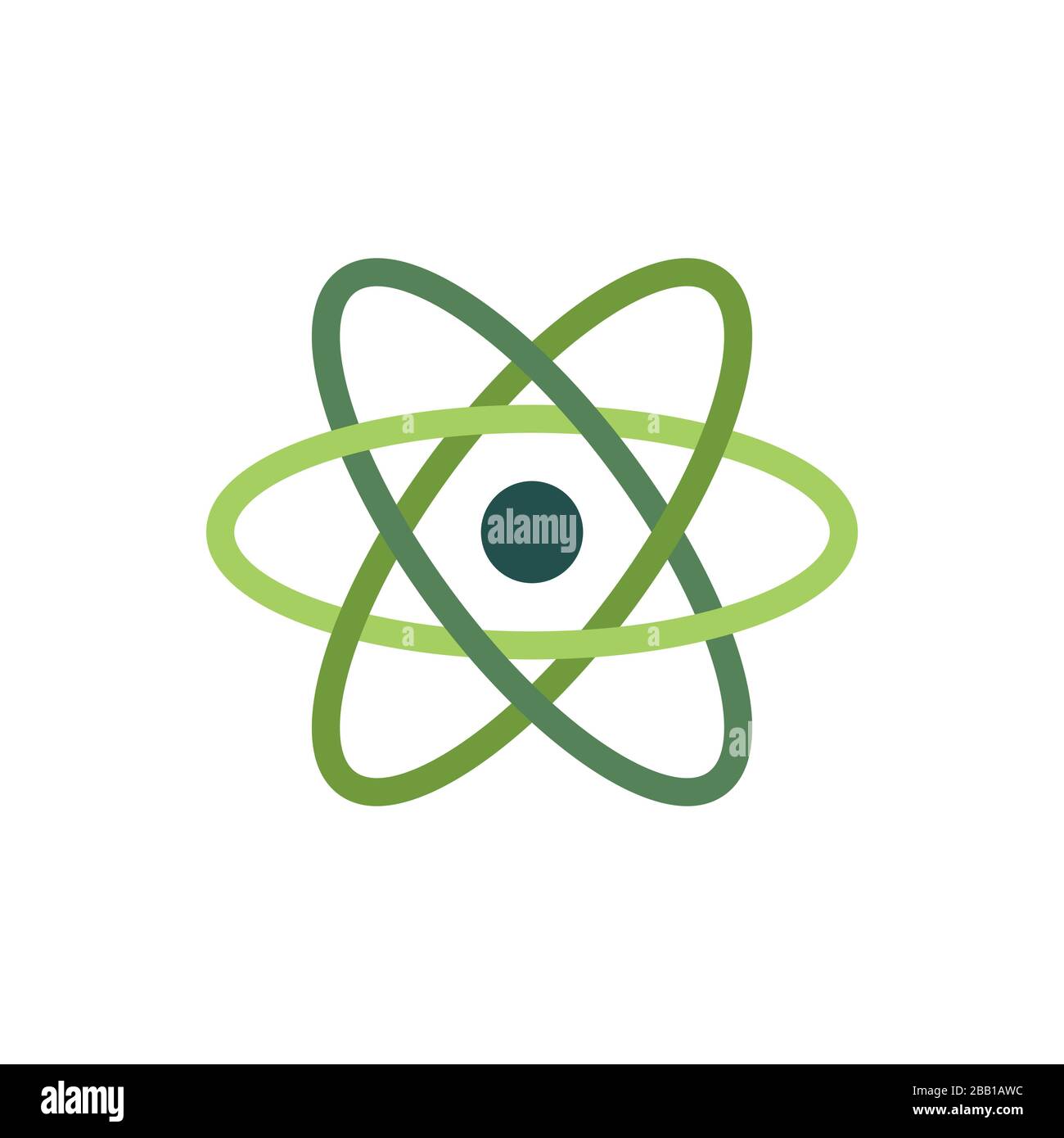 The atom icon. Atom symbol.Isolated on White. Flat Vector illustration ...
