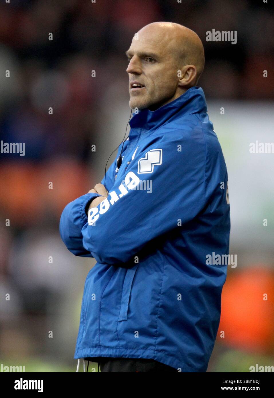 Blackpool assistant manager alex rae on the touchline hi-res stock ...