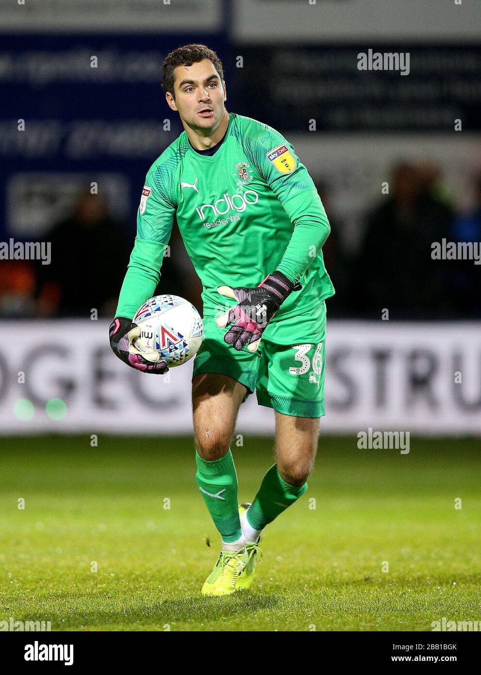 Luton Town goalkeeper James Shea Stock Photo - Alamy