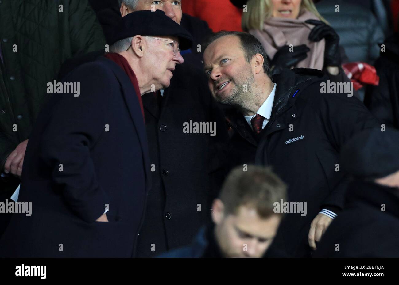 Former Manchester United manager Sir Alex Ferguson (left) and ...