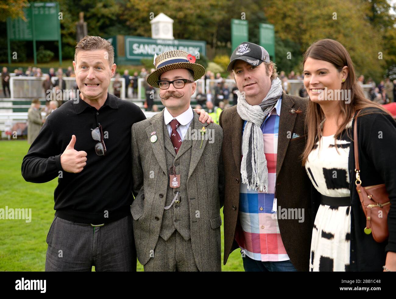 Barry 'Fingers' Copson (second left) of the Handlebar Club poses for ...