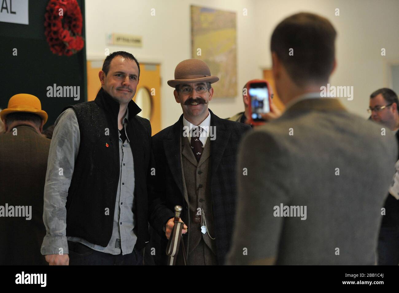 Allan Robinson (right) of the Handlebar Club poses for a photograph ...
