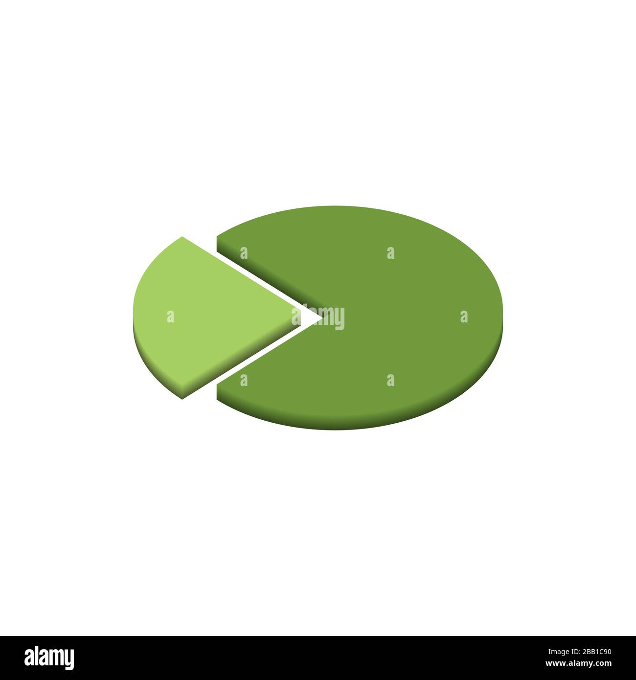 Isometric green circle diagram. Vector illustration isolated on white ...