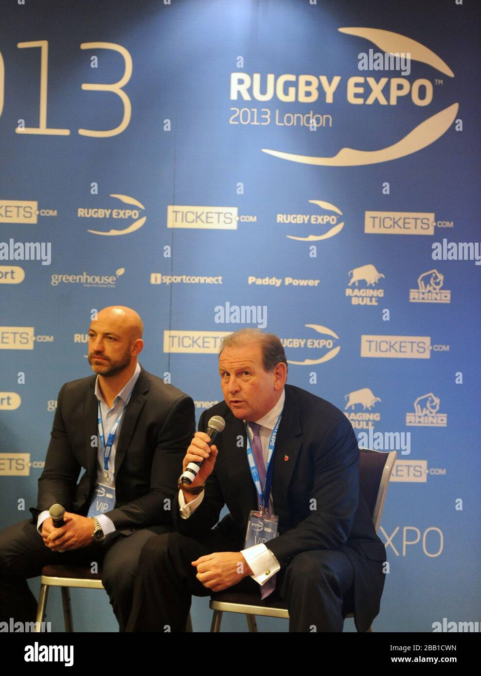 Andrew Cosslett speaks during day two of the Rugby Expo 2013 at ...