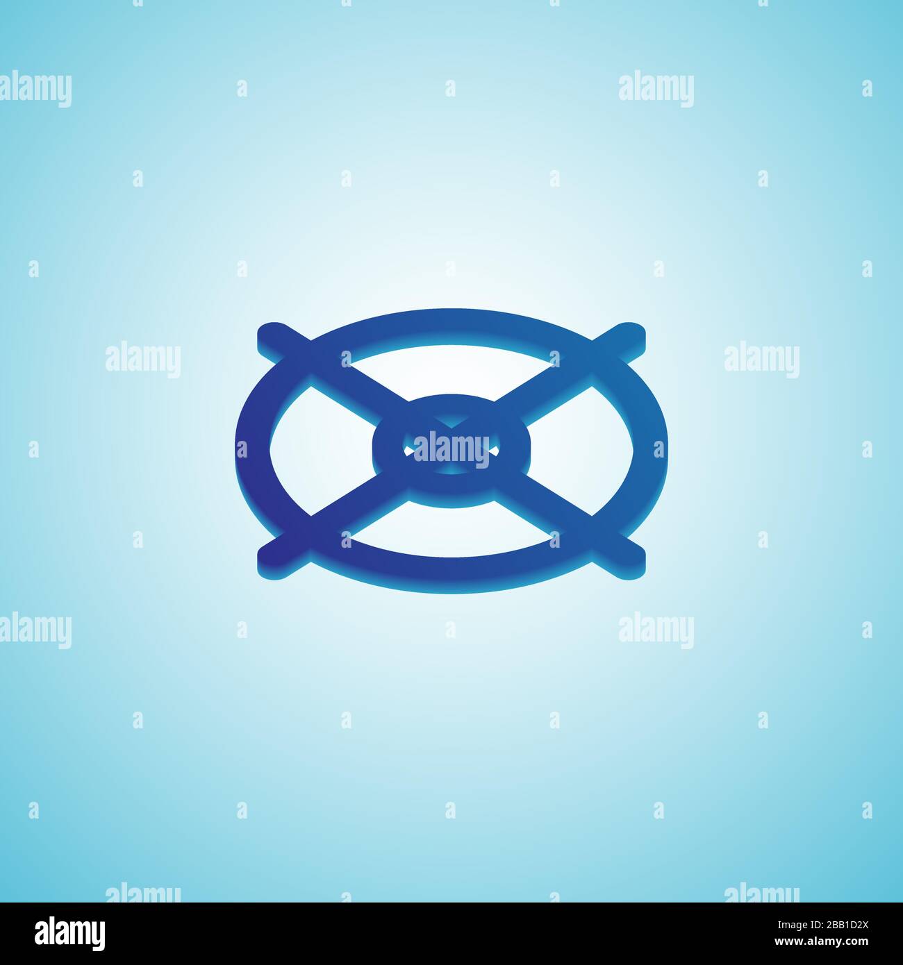 Gradient target icon. Isometric of blue gradient target vector icon for ...