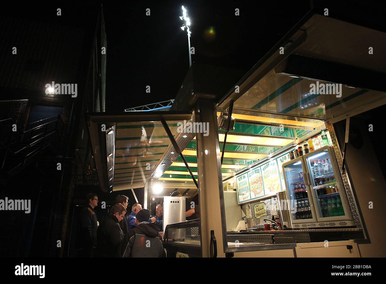 Fans queueing at a Refreshments Bar Stock Photo - Alamy